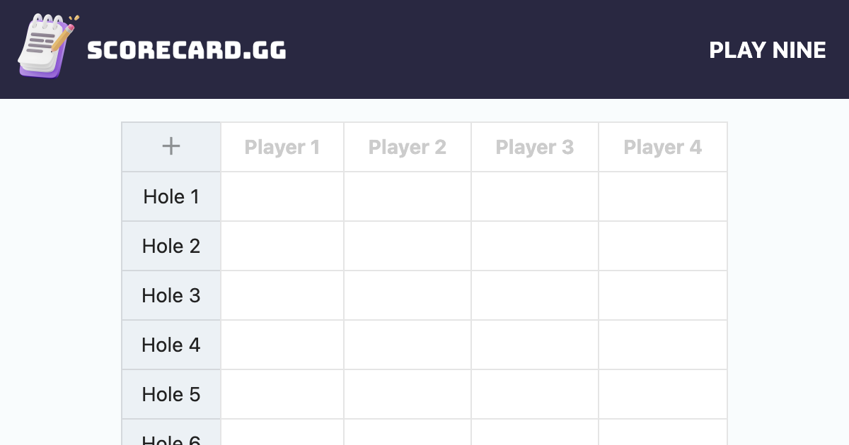 Play Nine | Scorecard.gg